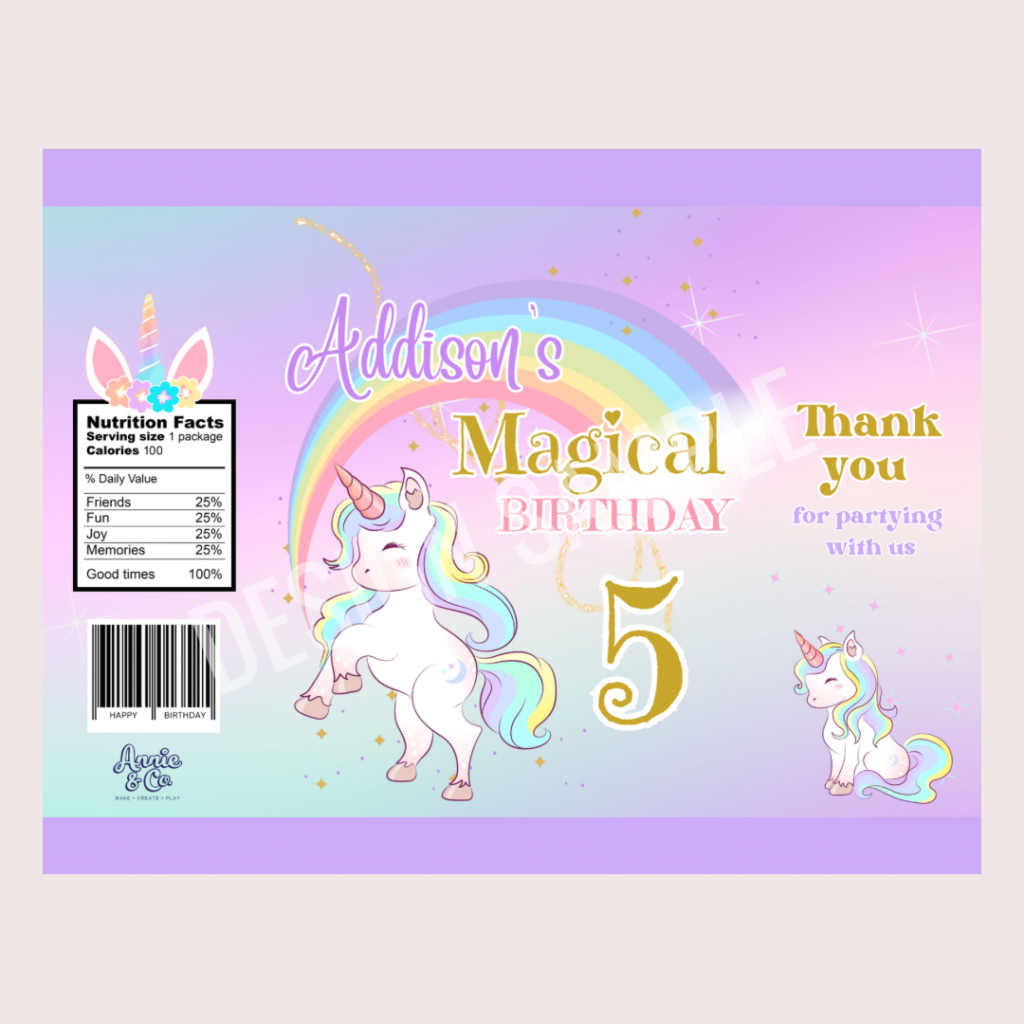 Unicorn Party Packet - Tessa's Bakery