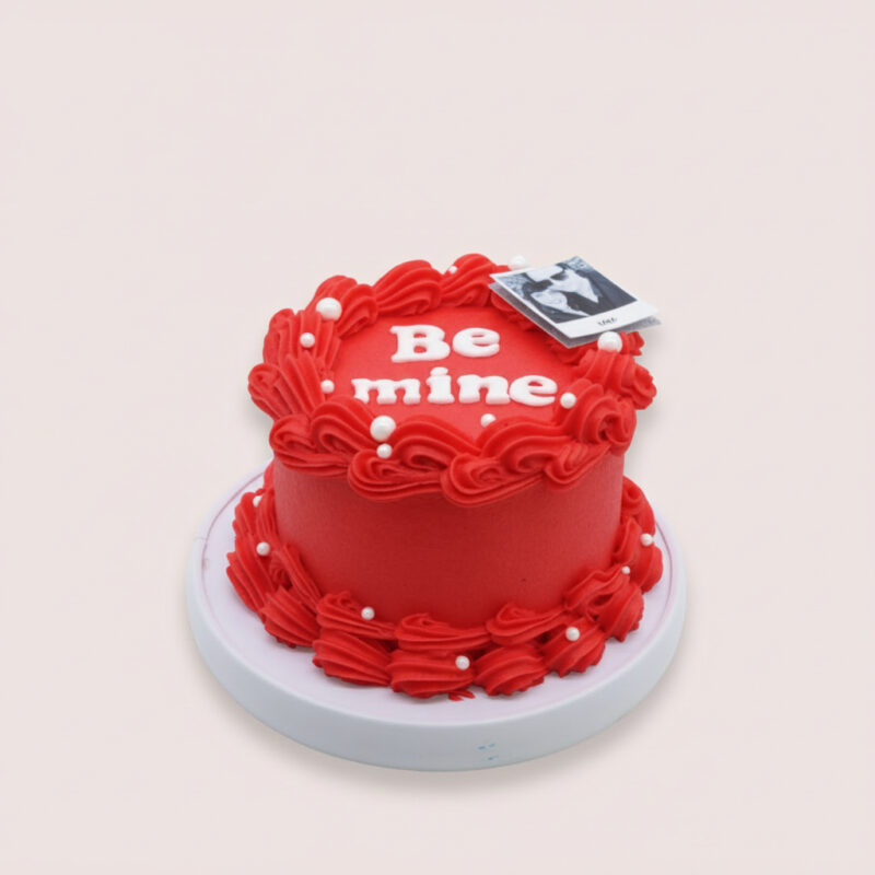 Valentine’s Be Mine Bento Cake with Photo Topper