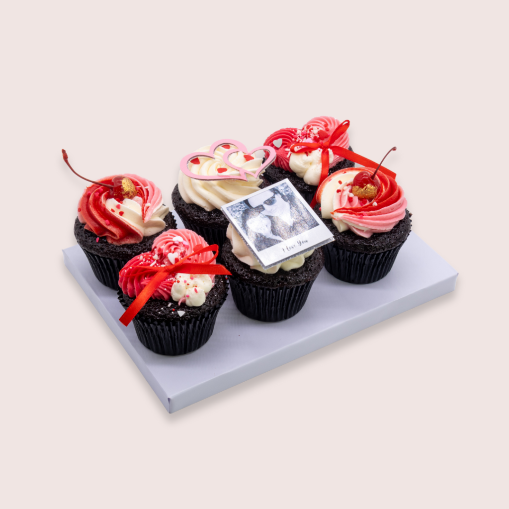 Personalised Valentine’s Cupcake Box (6) | Add Photo Topper