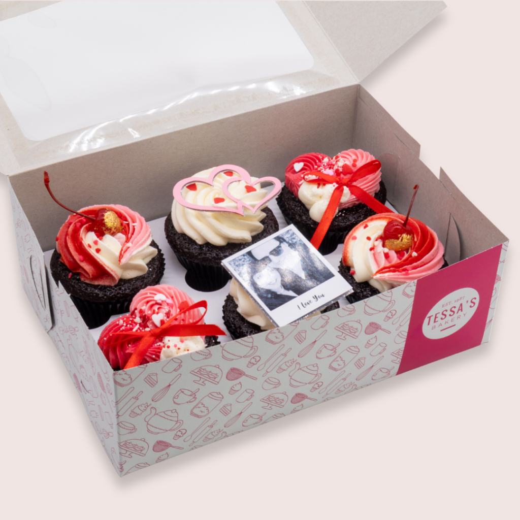 Personalised Valentine’s Cupcake Box (6) | Add Photo Topper