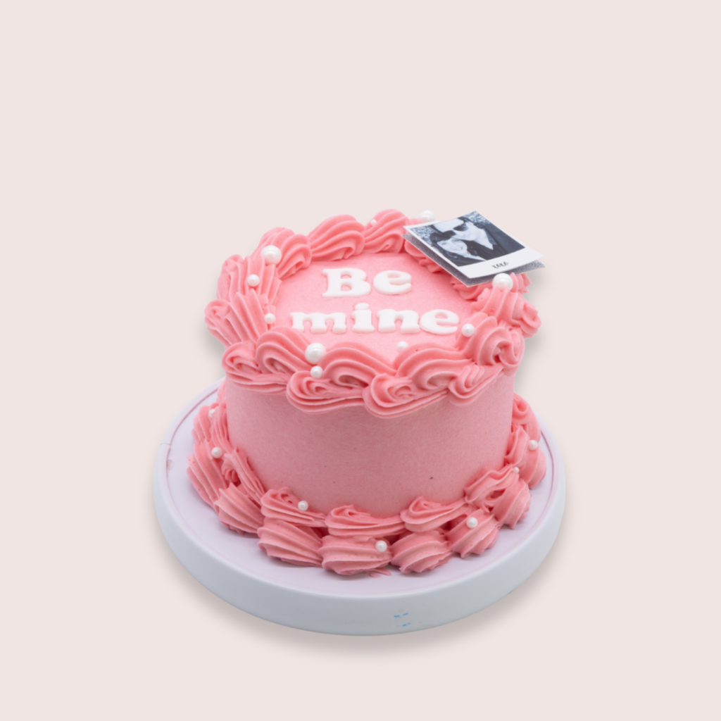 Valentine’s Be Mine Bento Cake with Photo Topper